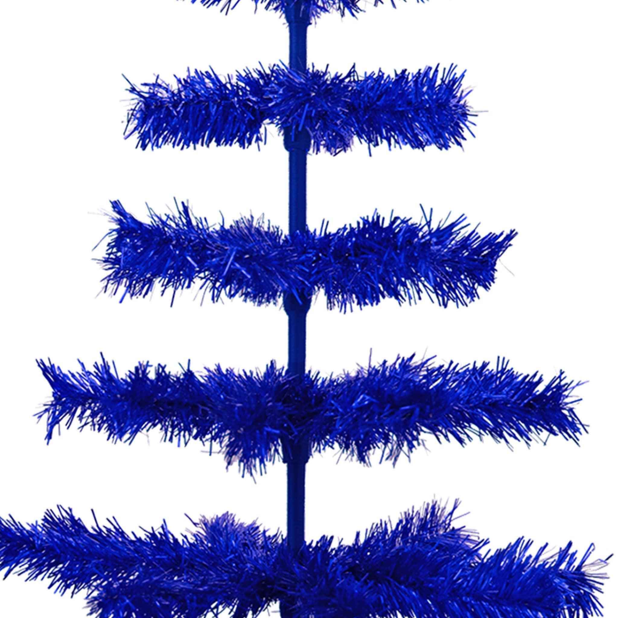 Buy Brand New Shiny Blue Tinsel Christmas Trees | Shop Lee Display