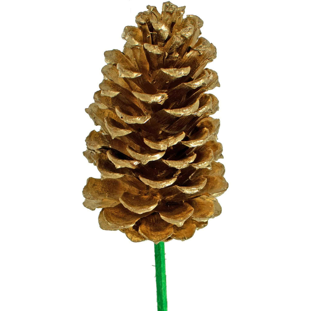Gold Painted Pine Cones Christmas Decorations Natural Elements Accents ...