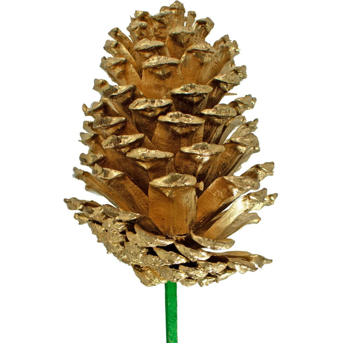 Gold Painted Pine Cones Christmas Decorations Natural Elements Accents ...