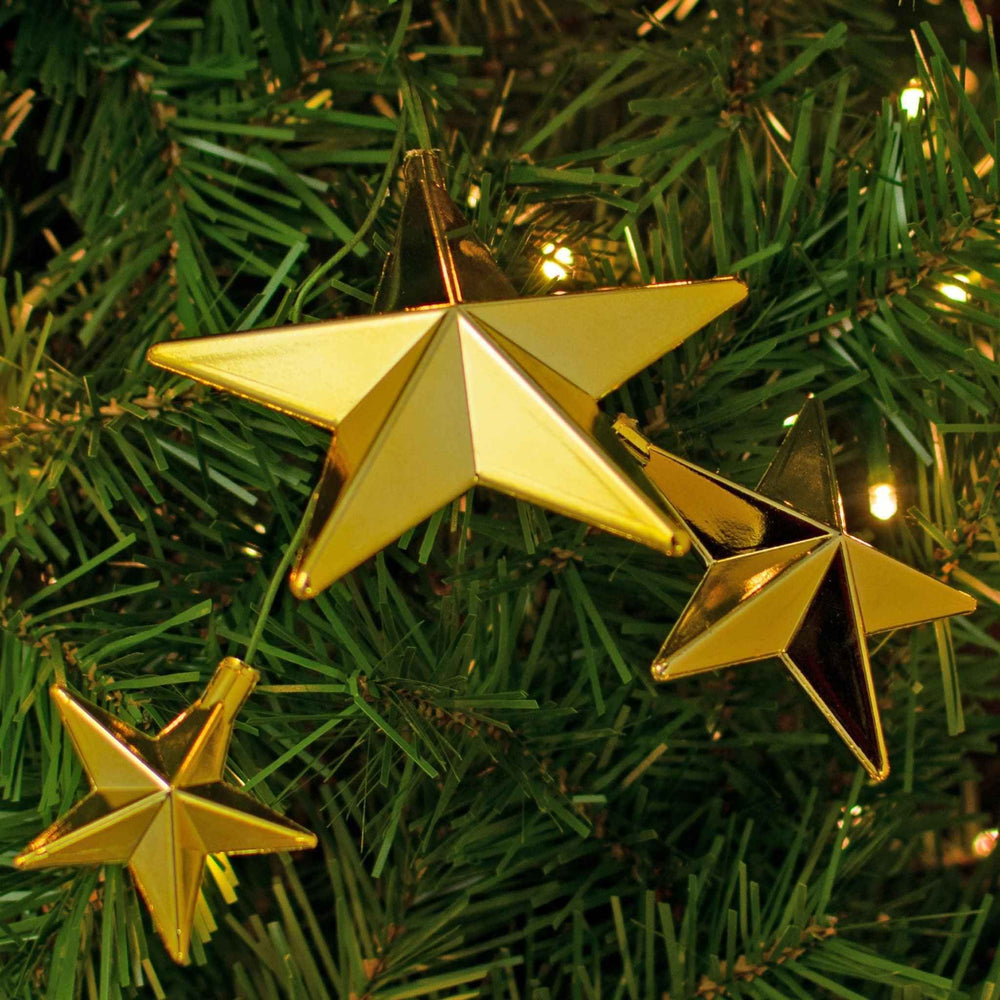 24 Pack | Gold Star Pick Ornaments | Holiday Decor | Lee Display