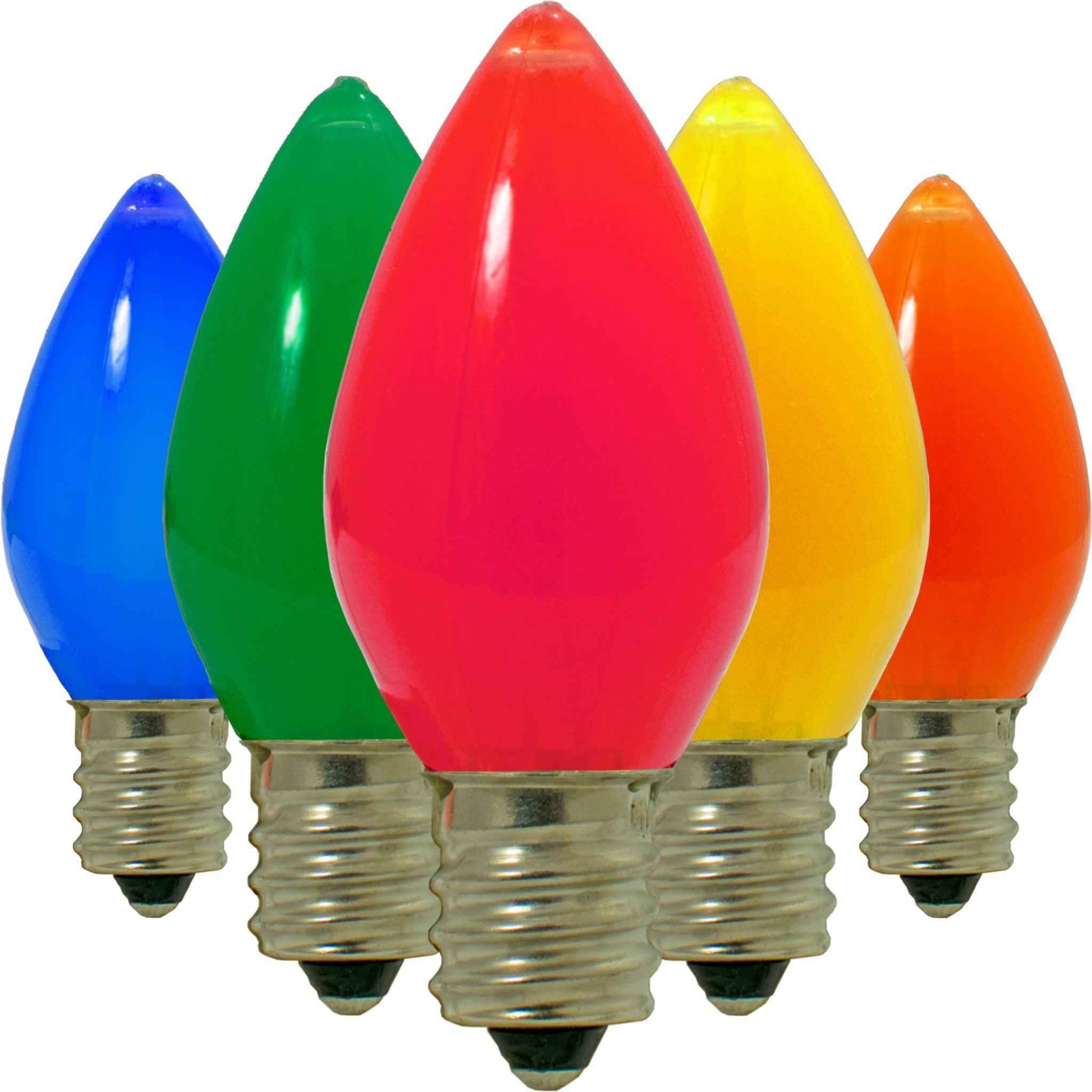 Multi-Color Solid LED Christmas Light Bulbs | C7 C9 | Shop | Lee Display