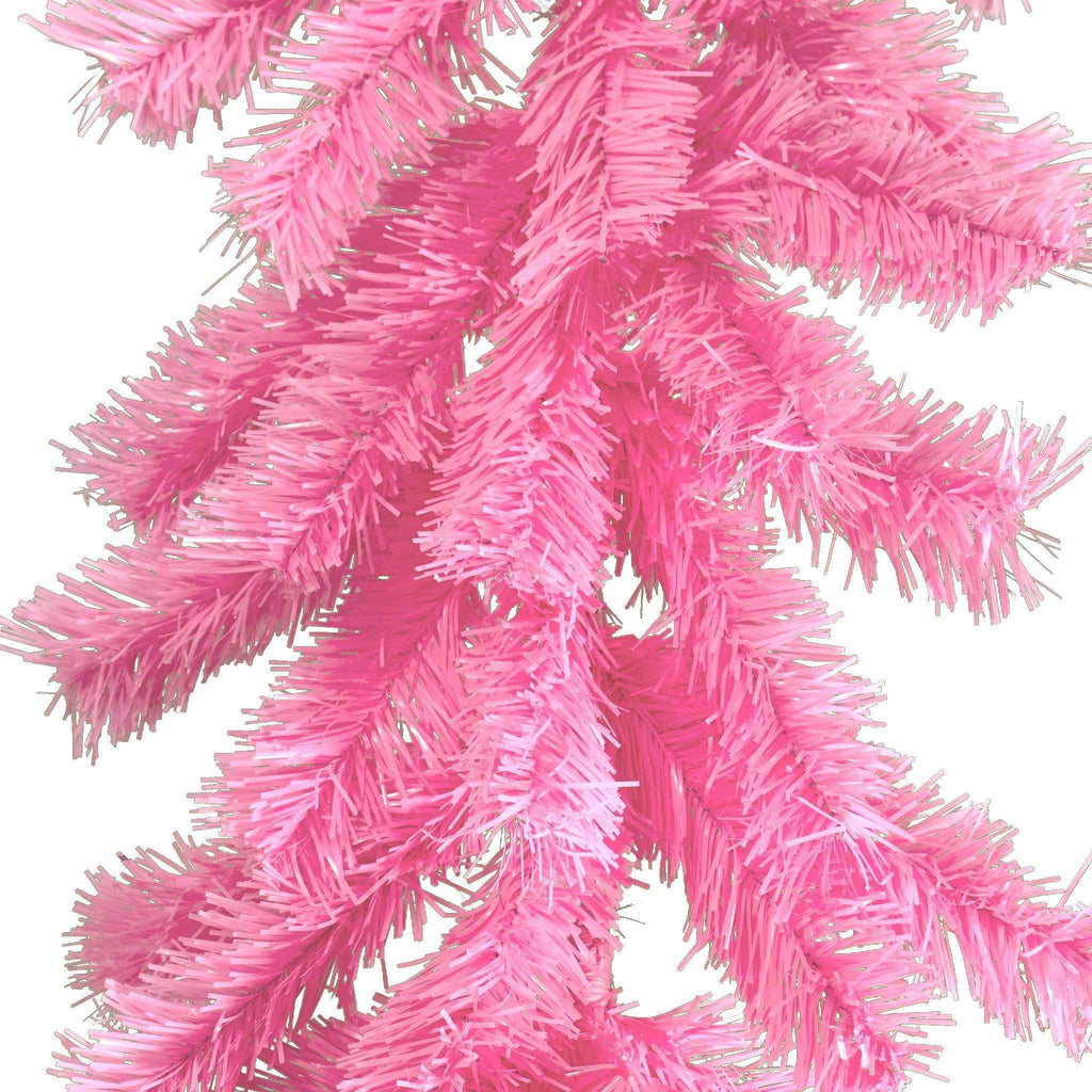 Pink Christmas Garland | Tinsel Brush Foliage | Holiday Decor – Lee Display