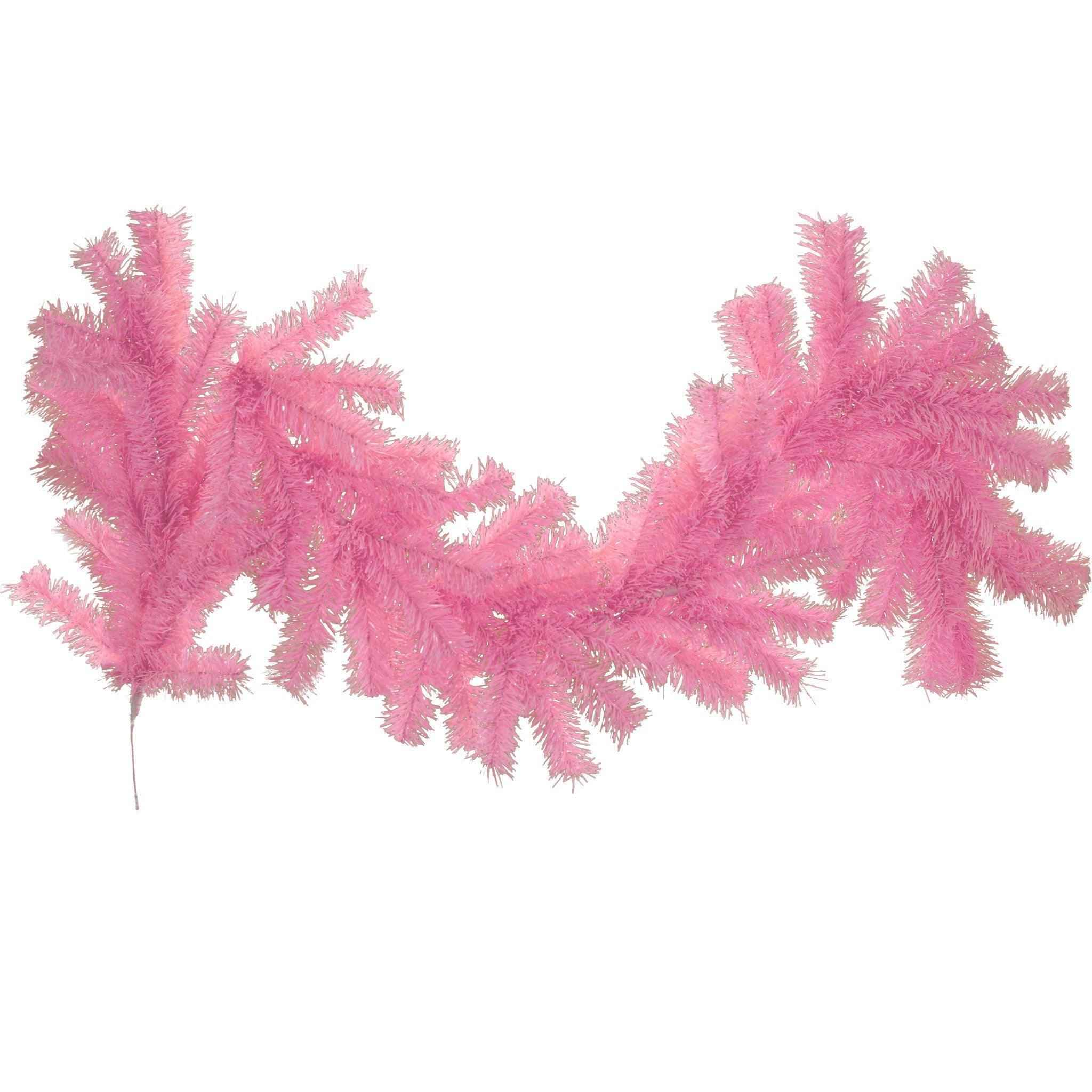 Pink Christmas Garland | Tinsel Brush Foliage | Holiday Decor – Lee Display