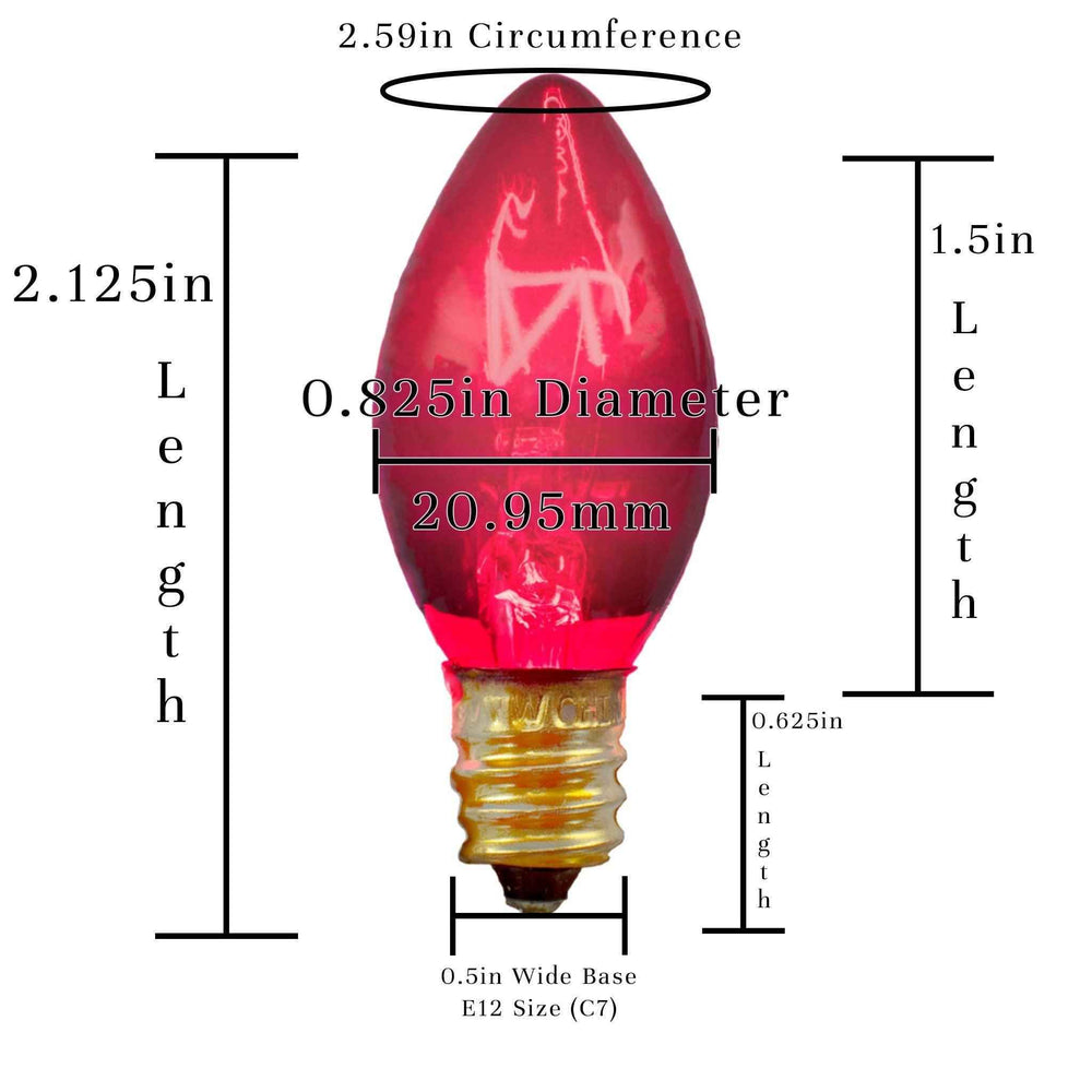 Buy brand new box of C7/C9 Pink Christmas Light Bulbs at Lee Display