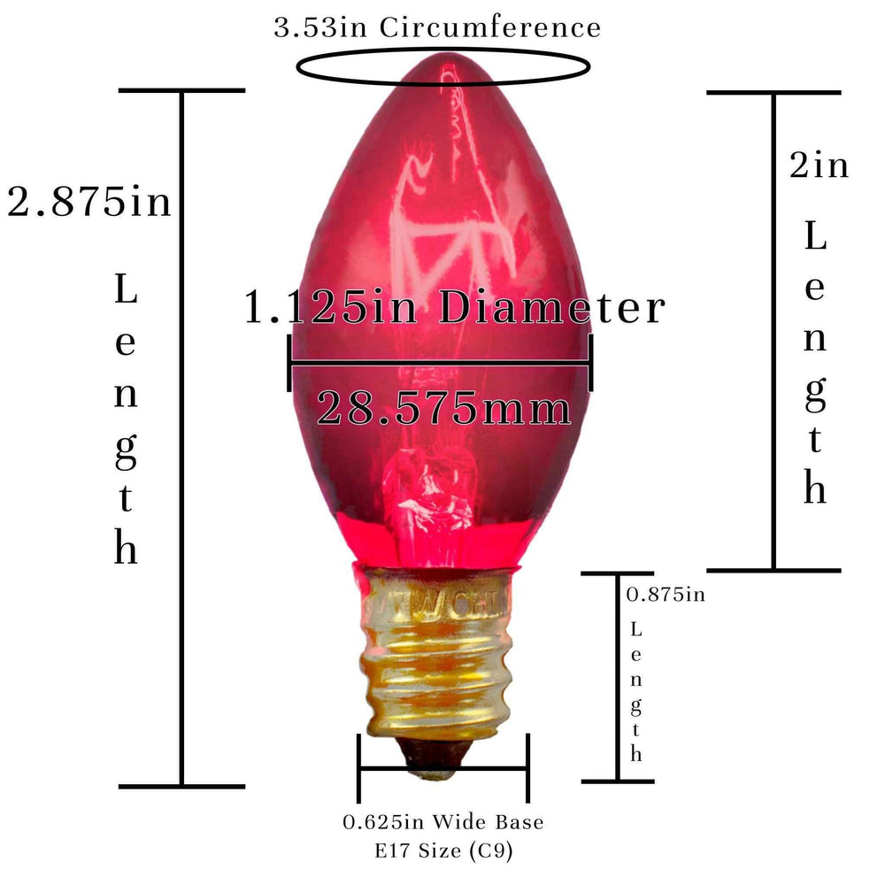 Buy brand new box of C7/C9 Pink Christmas Light Bulbs at Lee Display