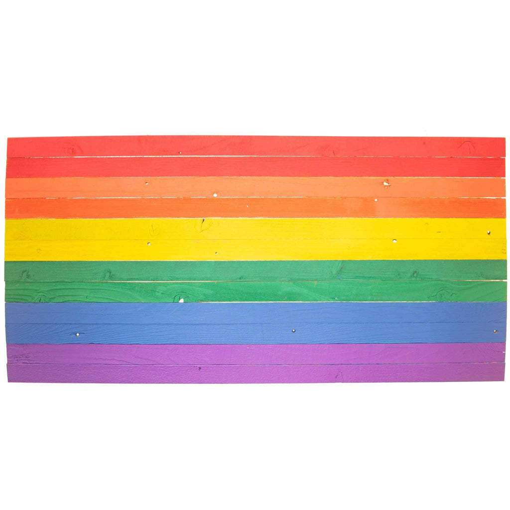 Wooden Rainbow Flags Support Your LGBTQ Community – Lee Display