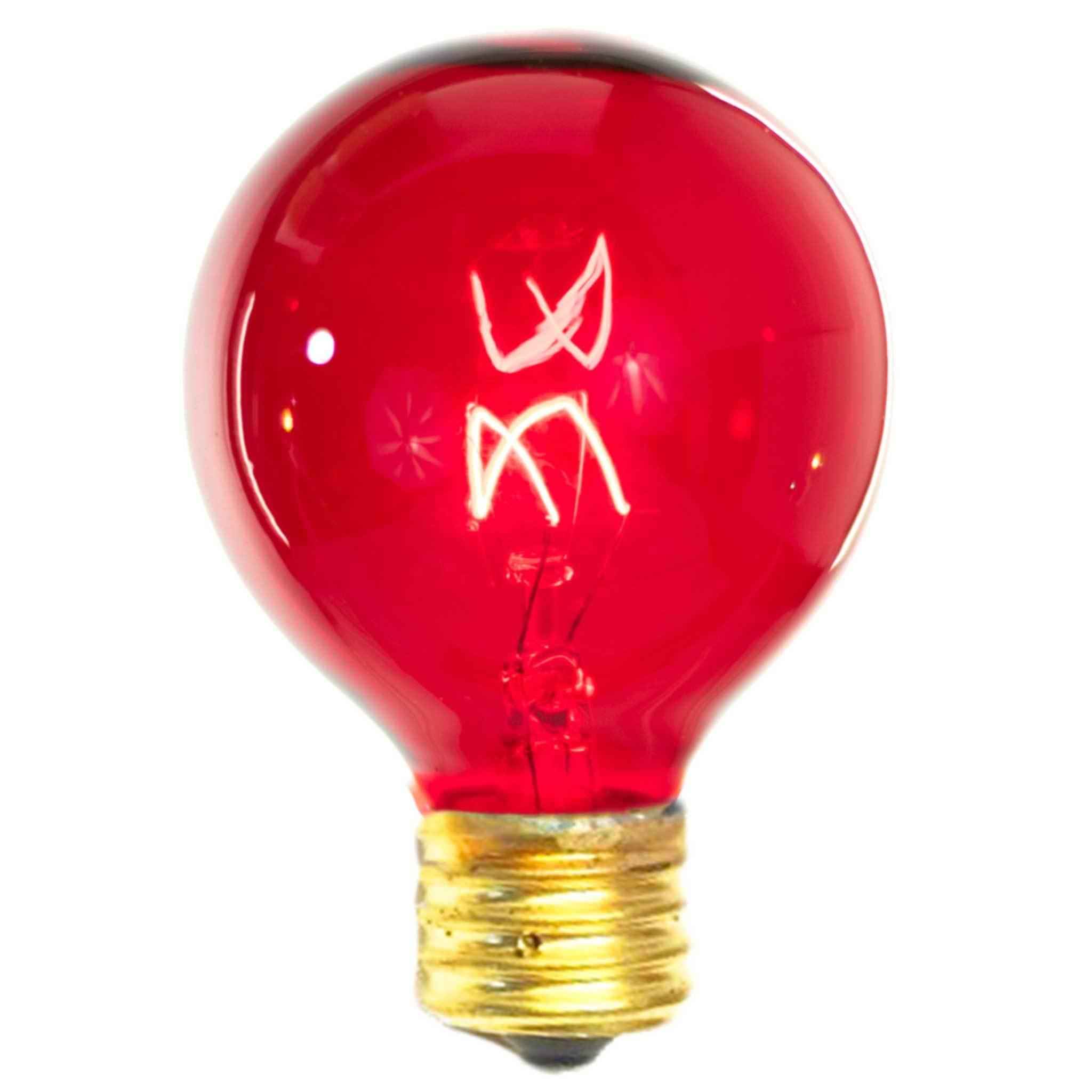 Transparent Red G50 Light Bulbs – Box of 25 | E17 Base – Lee Display
