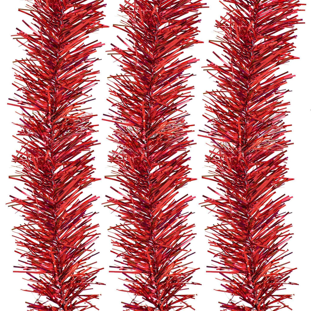 30FT Length Tinsel Garland | Metallic Red | Shop Lee Display