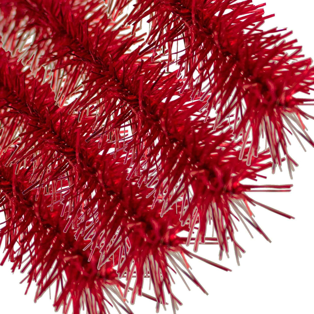 30FT Length Tinsel Garland | Metallic Red | Shop Lee Display