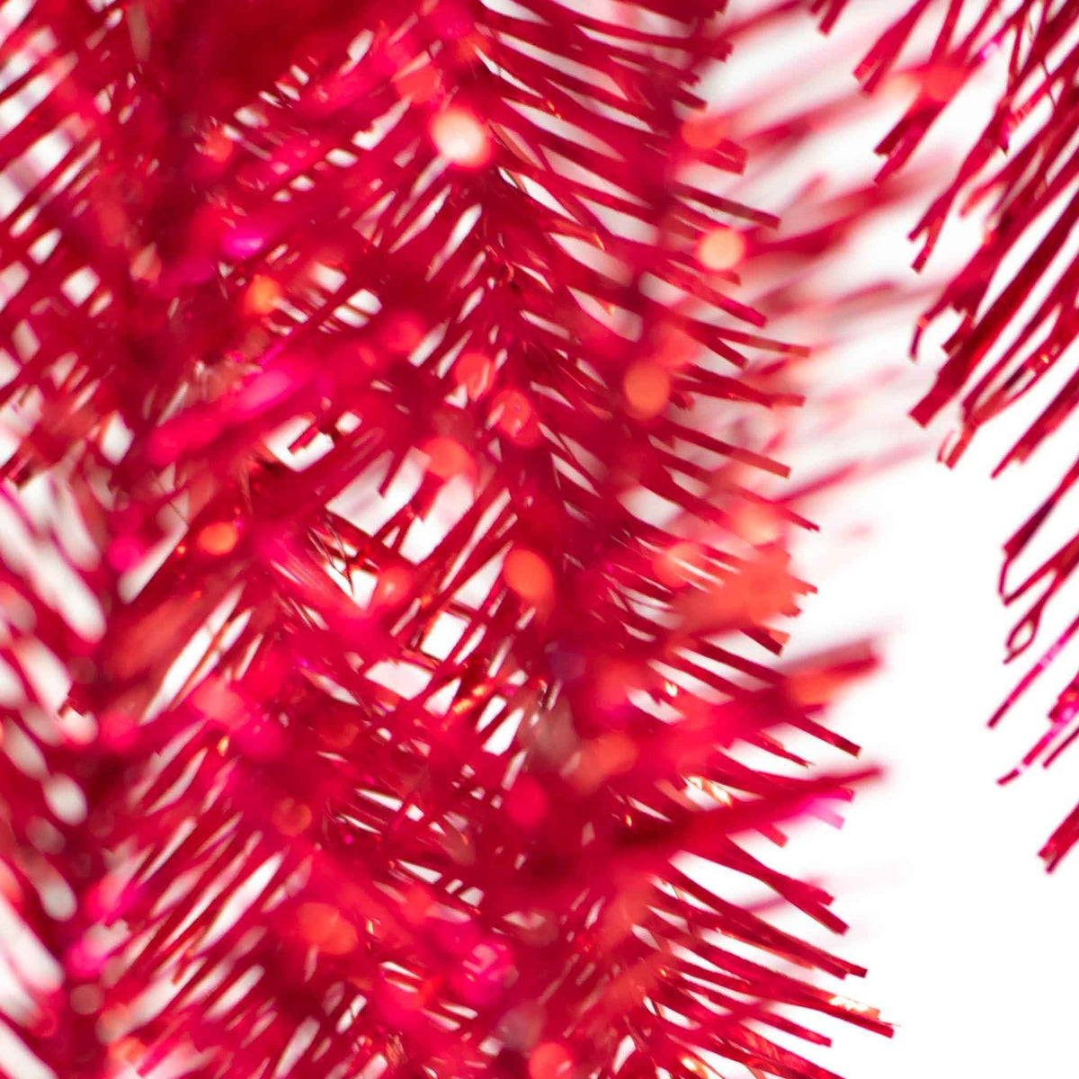 30FT Length Tinsel Garland | Metallic Red | Shop Lee Display