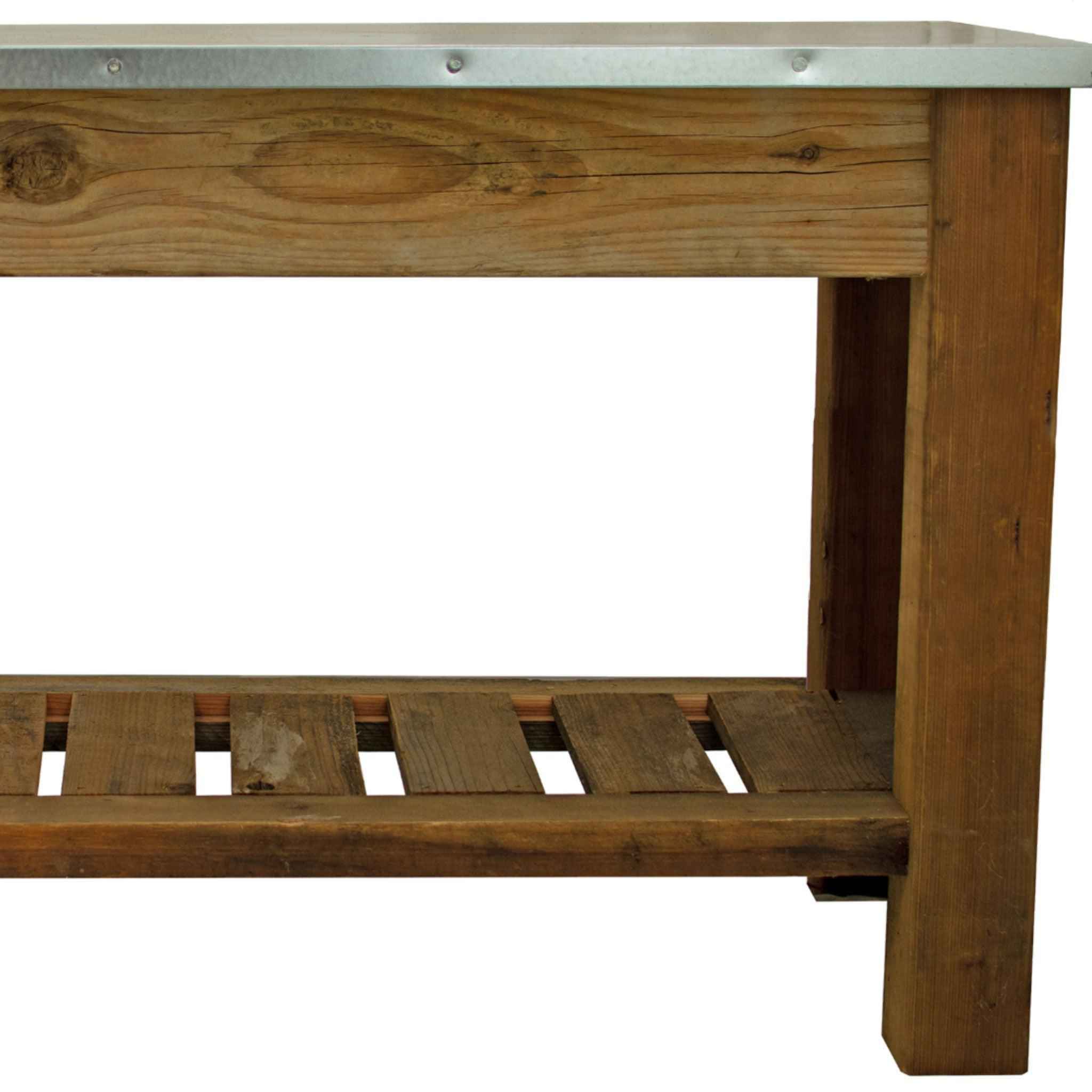 Rustic Redwood Outdoor Patio Console Table - Shop Lee Display