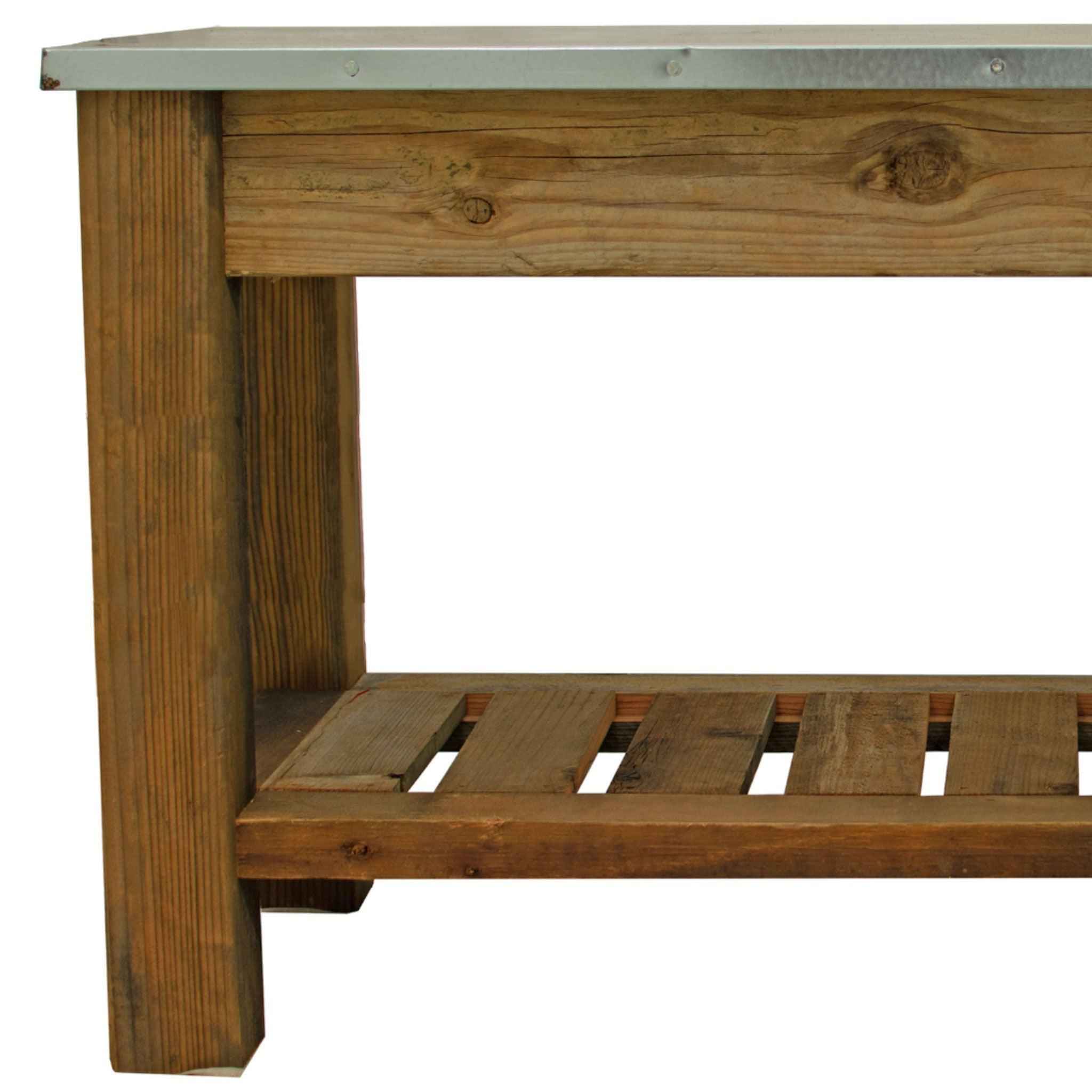 Rustic Redwood Outdoor Patio Console Table - Shop Lee Display